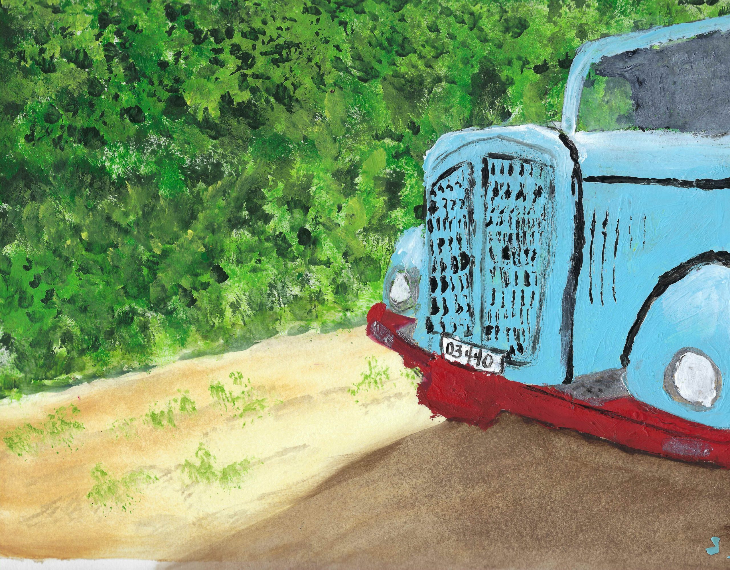 ShL first drive 9×12 mixed 8-16 $45 – Friendship Heart Gallery & Studio