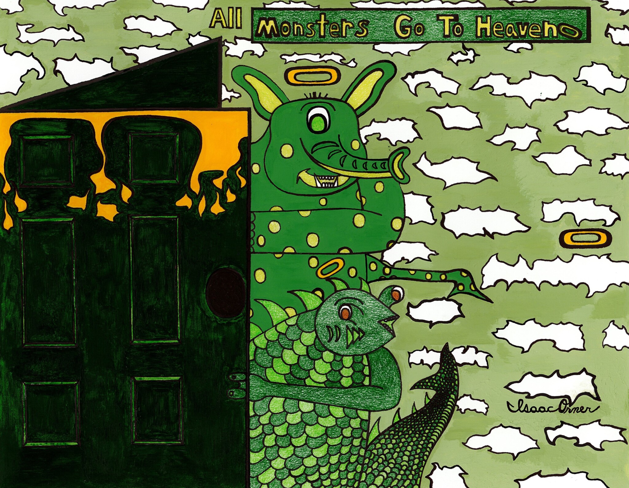 “All Monsters Go to Heaven” – Isaac O. – Friendship Heart Gallery & Studio